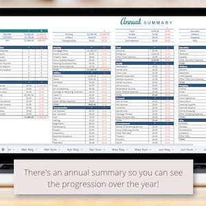Checkbook Register With Monthly and Annual Summaries Excel Spreadsheet ...