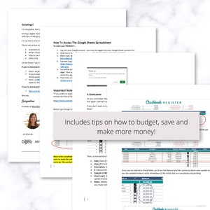 Simple Checkbook Register Google Sheets Spreadsheet, Track Your Bank ...