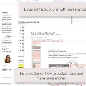 Wedding Planner Excel Spreadsheet Template, Useful Engagement Gift Idea ...