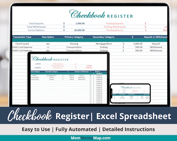 Excel Checkbook Register Template