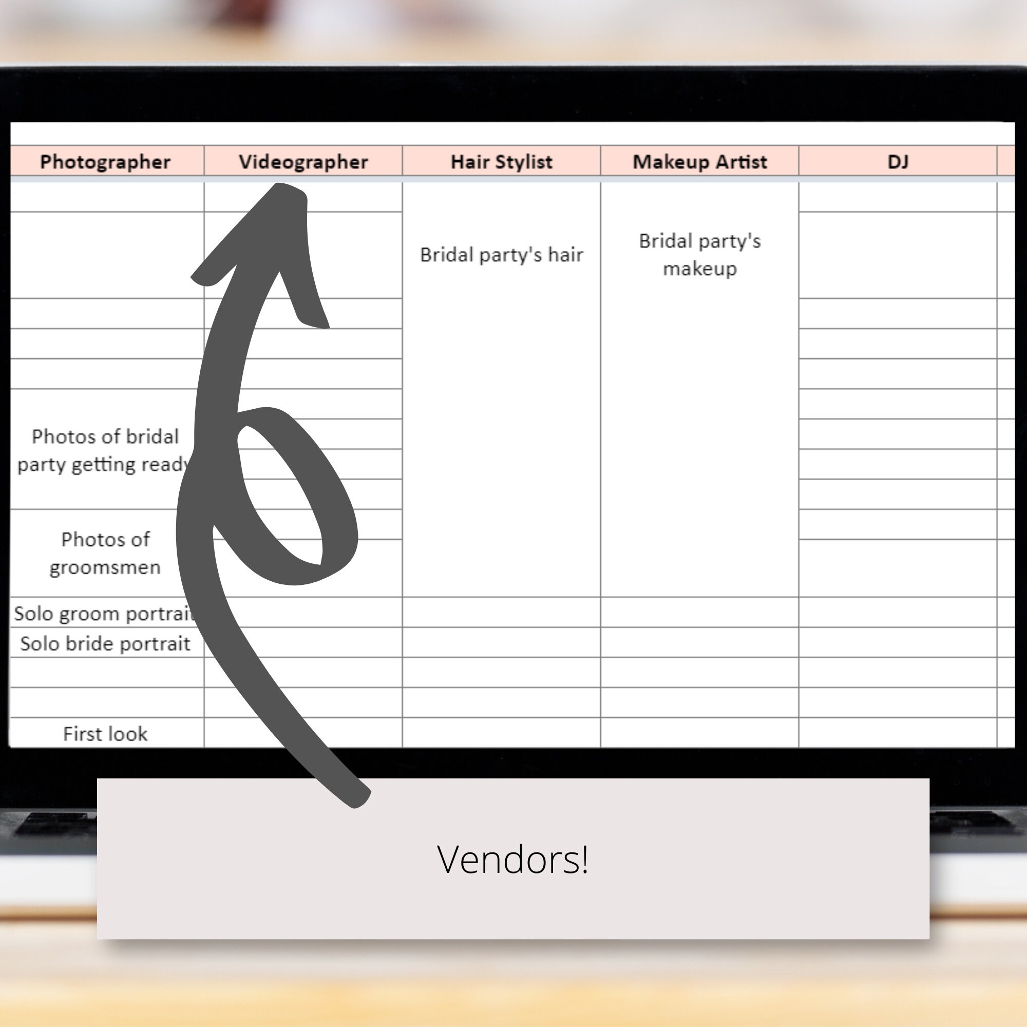 Wedding Day Timeline Schedule Google Sheets Spreadsheet | Wedding ...