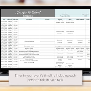 Wedding Planning Excel Spreadsheet Template Digital Download, Best ...