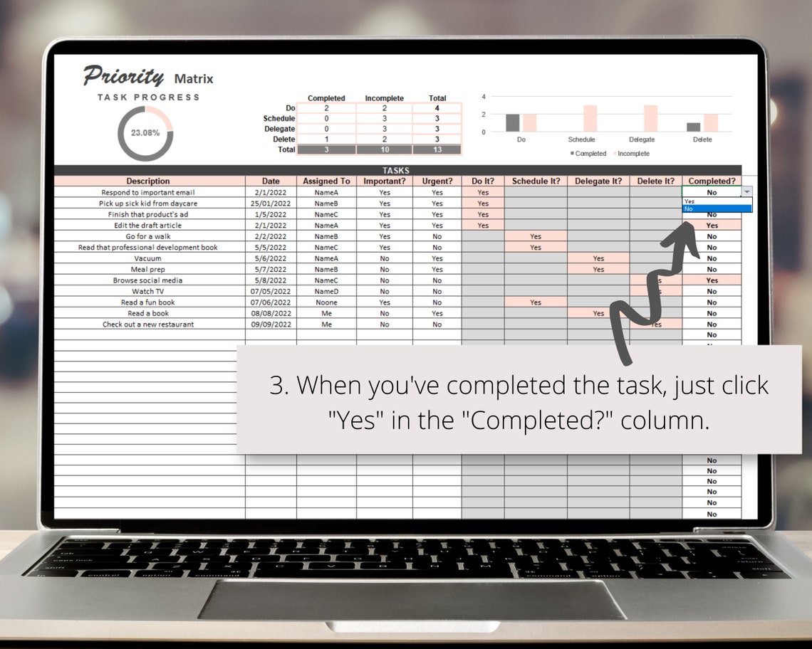 Task Priority Matrix Planner Using the Urgent-important Quadrants ...