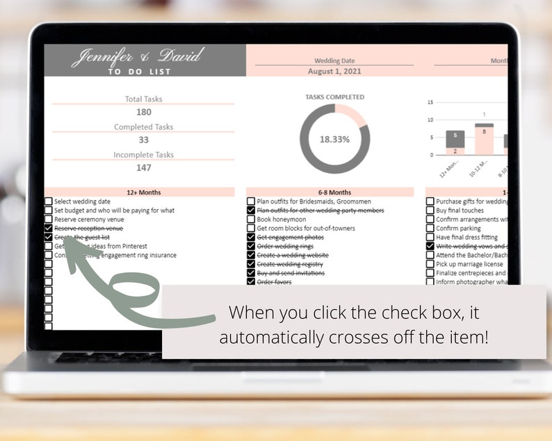 Wedding to Do List Google Sheets Spreadsheet Wedding Planner - Etsy