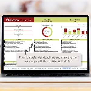 Christmas Planner Tracker Google Sheets Spreadsheet Template, Xmas ...