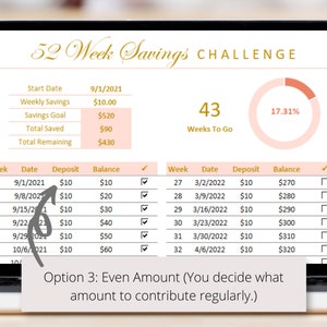 52 Week Savings Challenge Excel Spreadsheet, Stay Motivated to Save for ...
