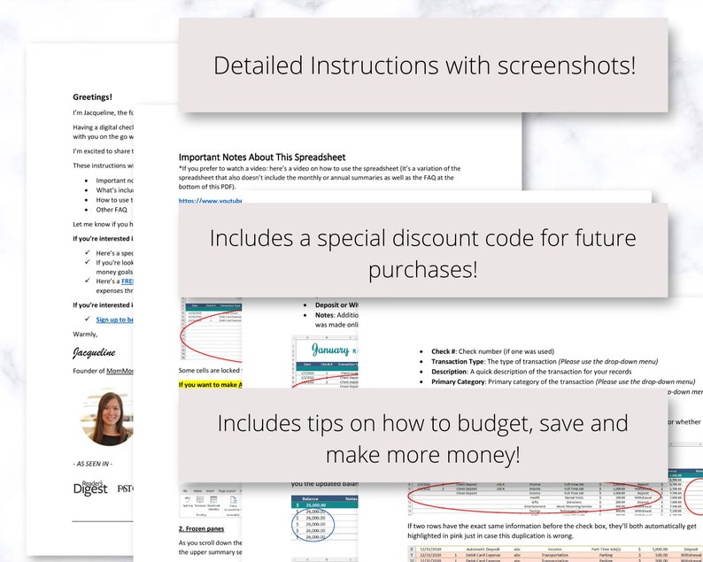 Bank Transactions Register With Monthly & Annual Summaries Excel ...