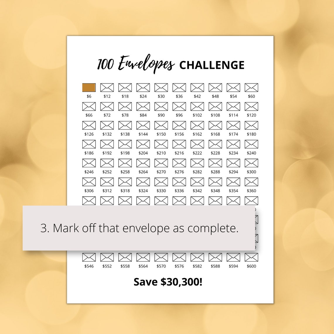 30k Savings Challenge Printable PDF, Save 30000 in 100 Days, 100 ...