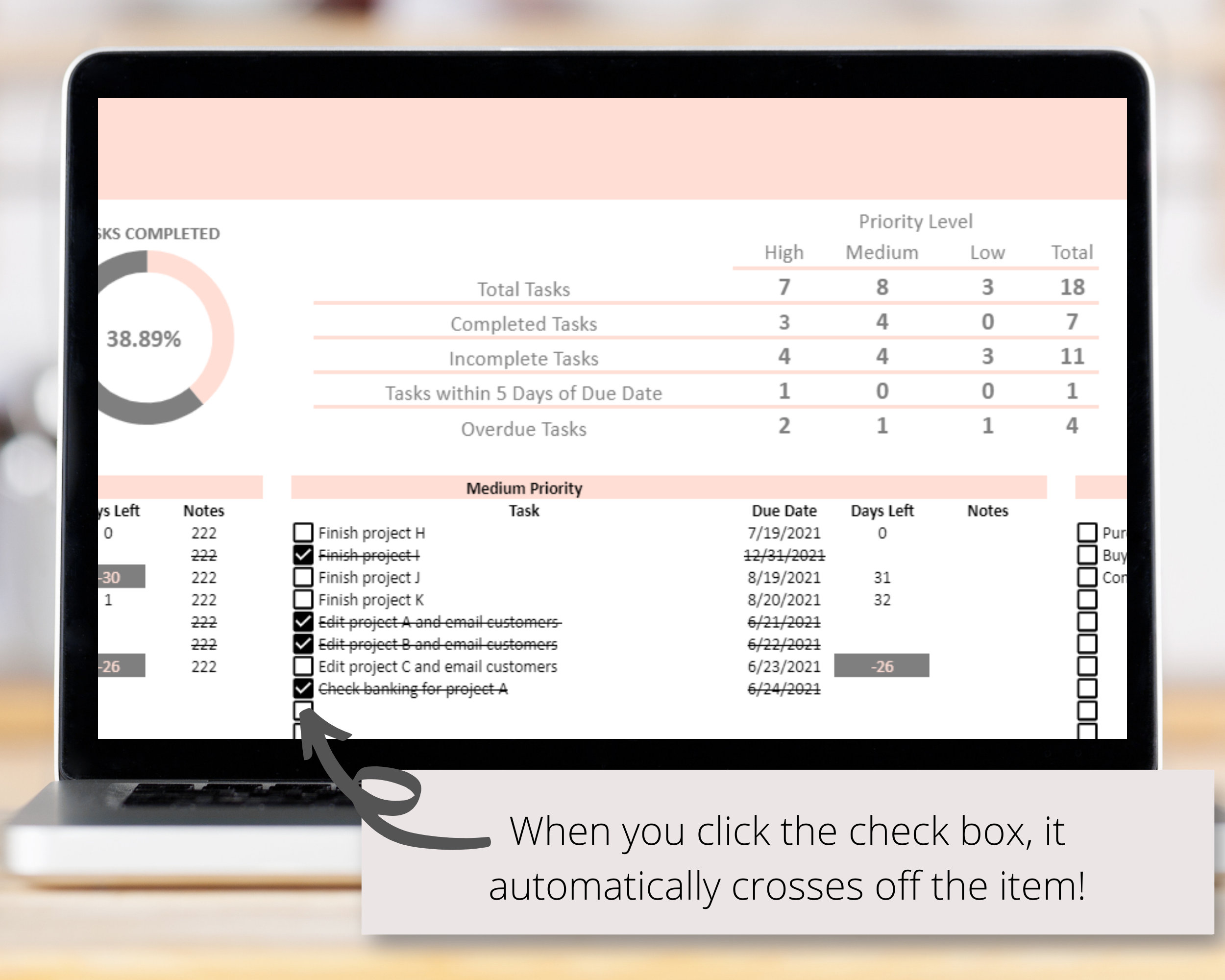 Digital to Do List Google Sheets Spreadsheet | Checklist Editable ...