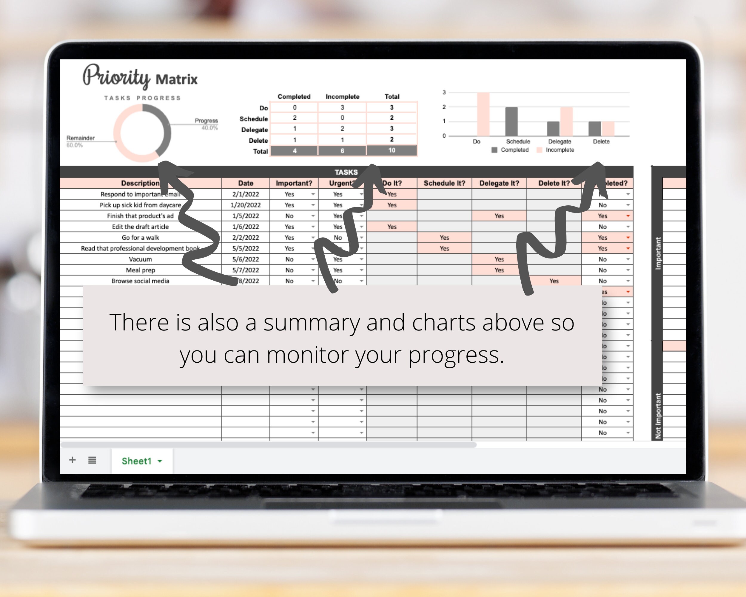 Organization Sheet Eisenhower Matrix Task Planner Template - Etsy