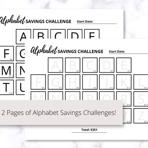 Alphabet Savings Challenge Printable PDF, 26 Weeks Savings Challenges ...