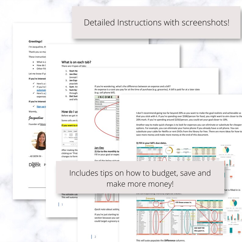 Budget Tracker Excel Spreadsheet Template, Plan Your Annual & Monthly ...