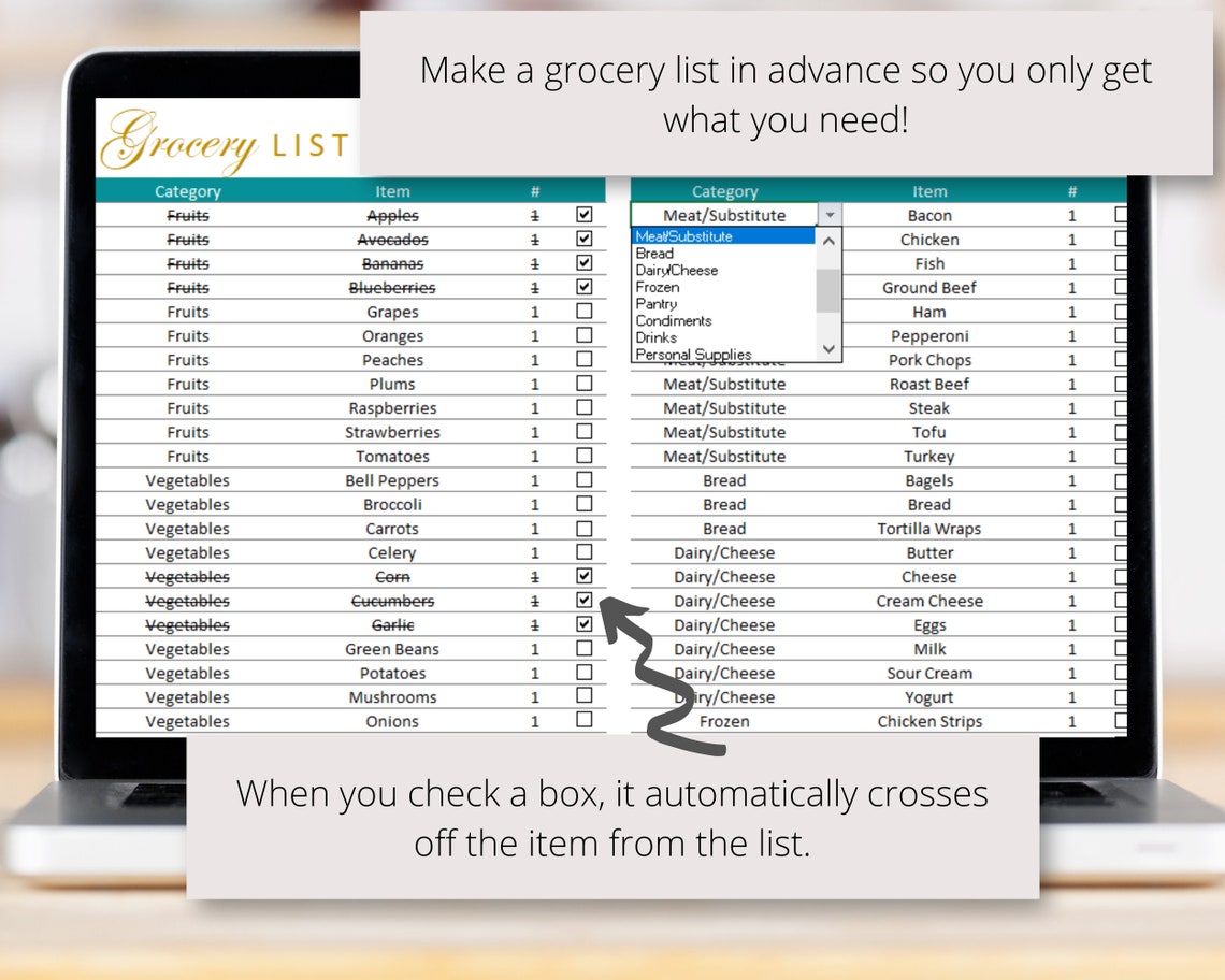 Excel Meal Planner Plan Your Meals With This Meal Planning Spreadsheet ...