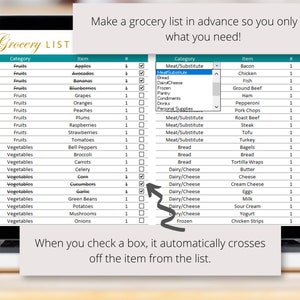 Excel Meal Planner | Plan Your Meals With This Meal Planning ...