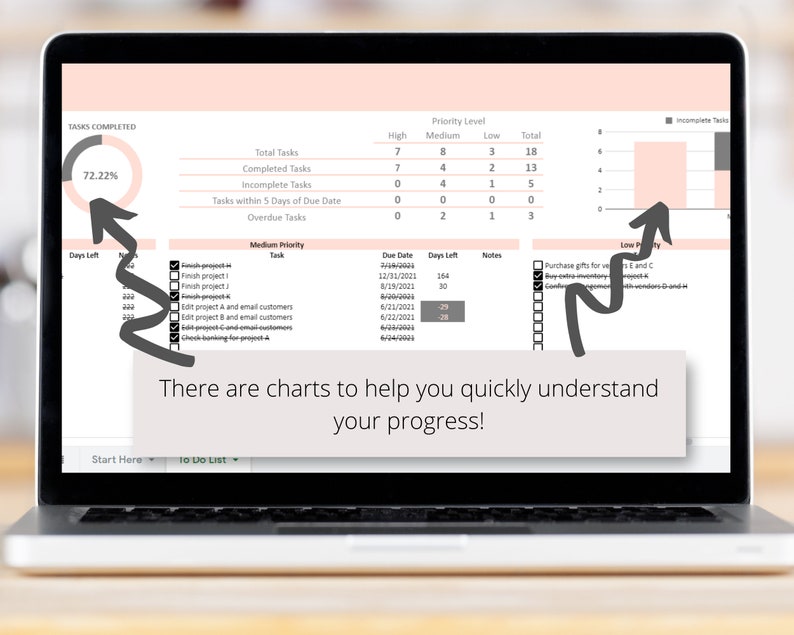 Digital to Do List Google Sheets Spreadsheet | Checklist Editable ...