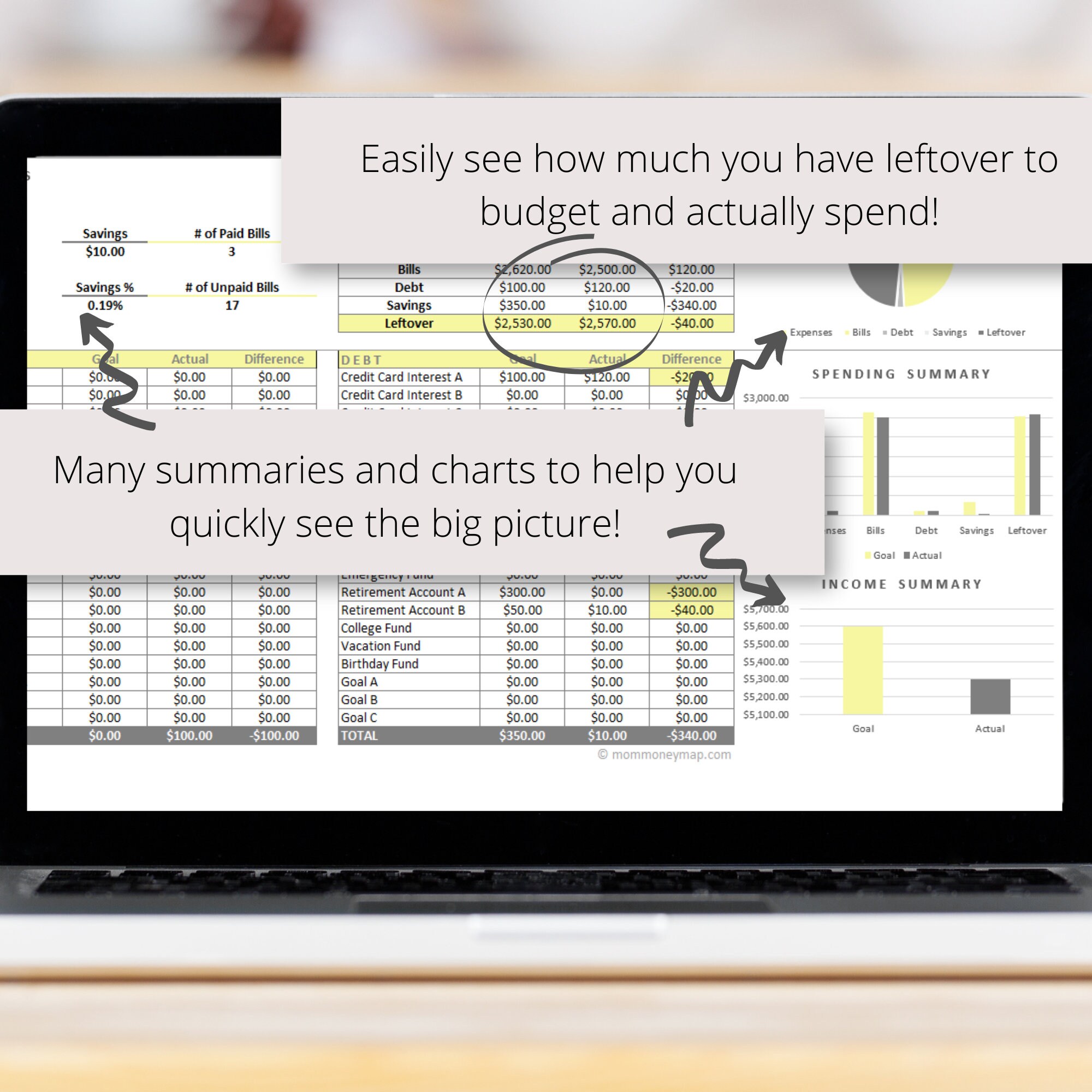 Monthly Budget Excel Spreadsheet Template, Plan and Track Your House ...
