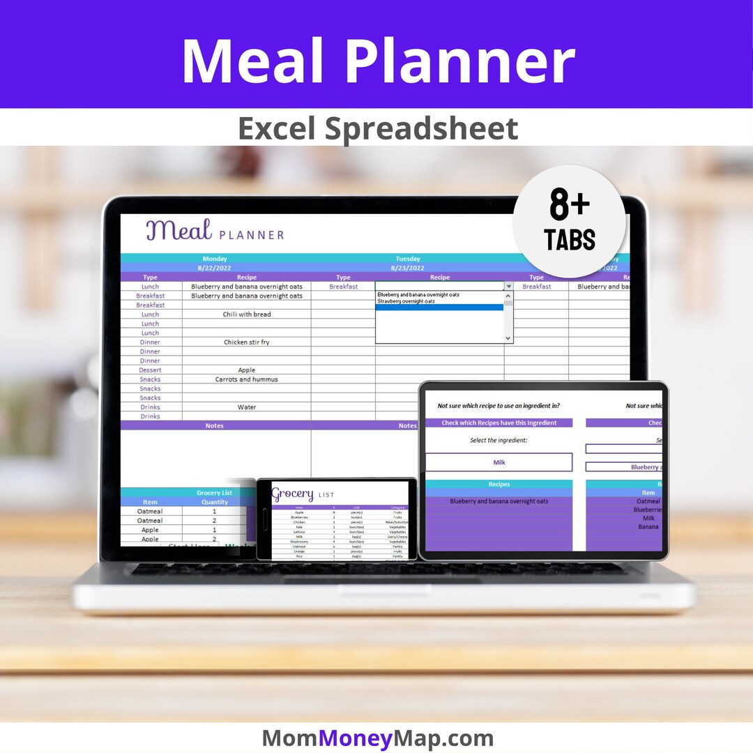 Weekly Meal Planner Template, Prep and Track Your Daily Meal Planning ...