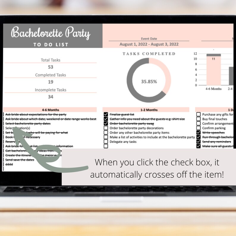 Bachelorette Party Checklist Google Sheets Spreadsheet, Bachelorette ...