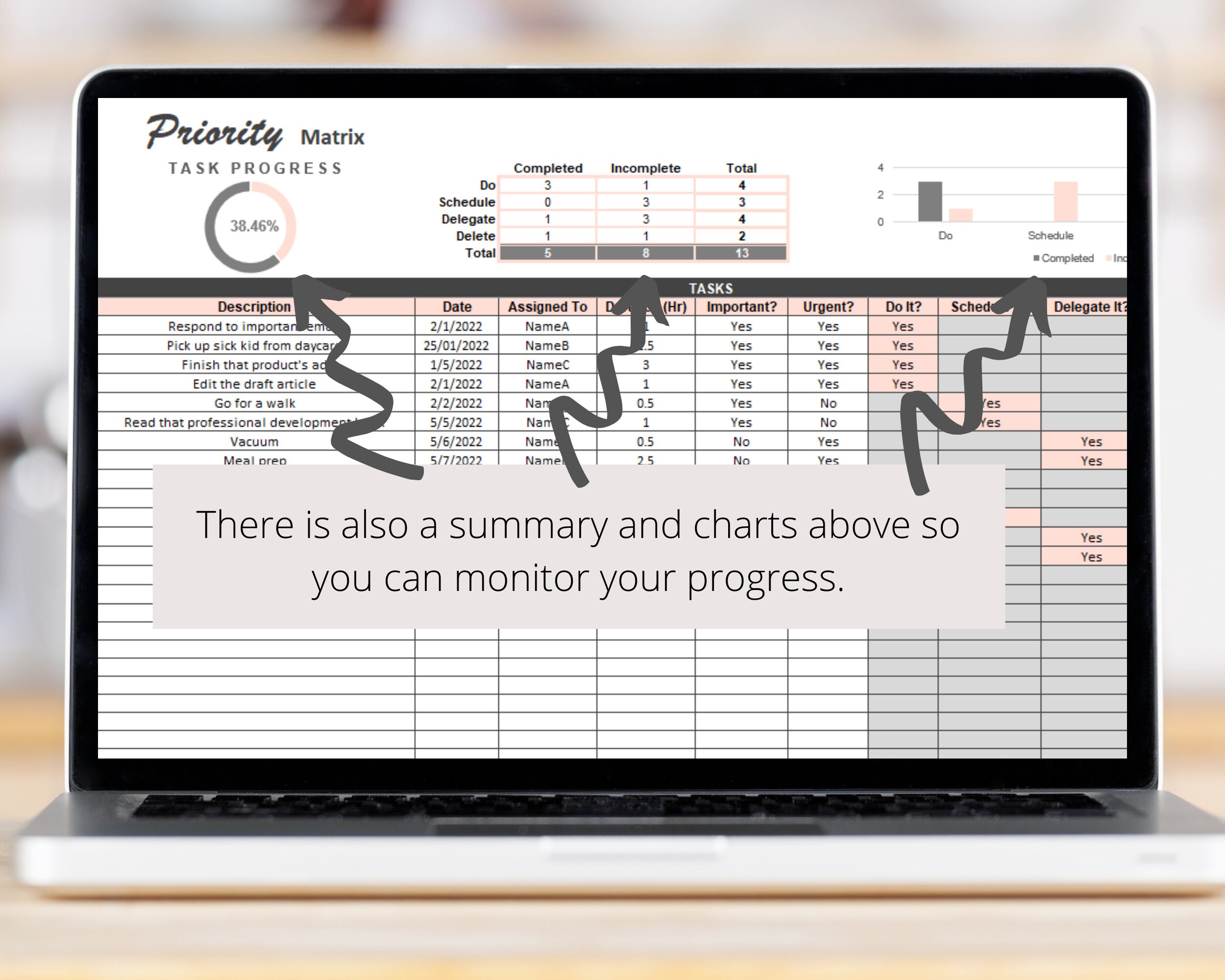 Task Priority Matrix Planner With Eisenhower Method Urgent-important ...