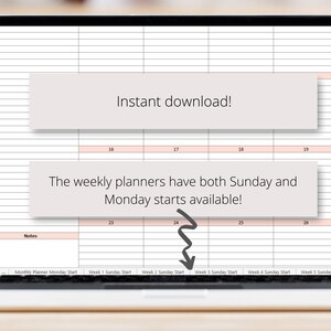Weekly Schedule Planner Timetable Digital Excel Spreadsheet Template ...