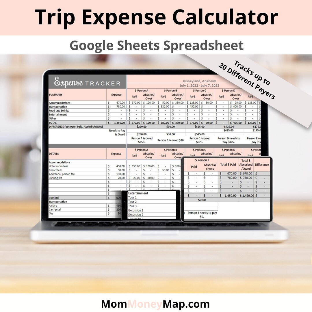 Travel Expense Calculator, Vacation Cost Splitter to Calculate Trip ...