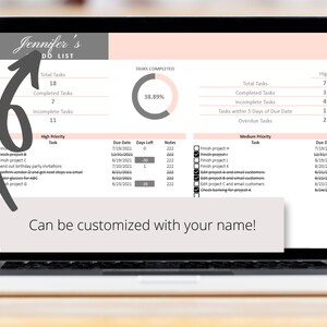 Digital to Do List Google Sheets Spreadsheet | Checklist Editable ...
