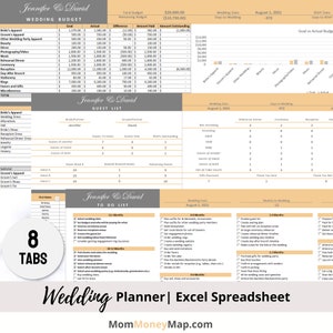 Wedding Planning Excel Spreadsheet Template Wedding Planning - Etsy