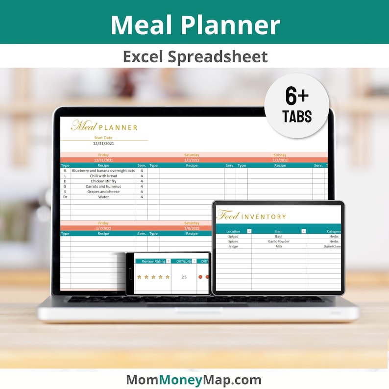 Excel Meal Planner | Plan Your Meals With This Meal Planning ...