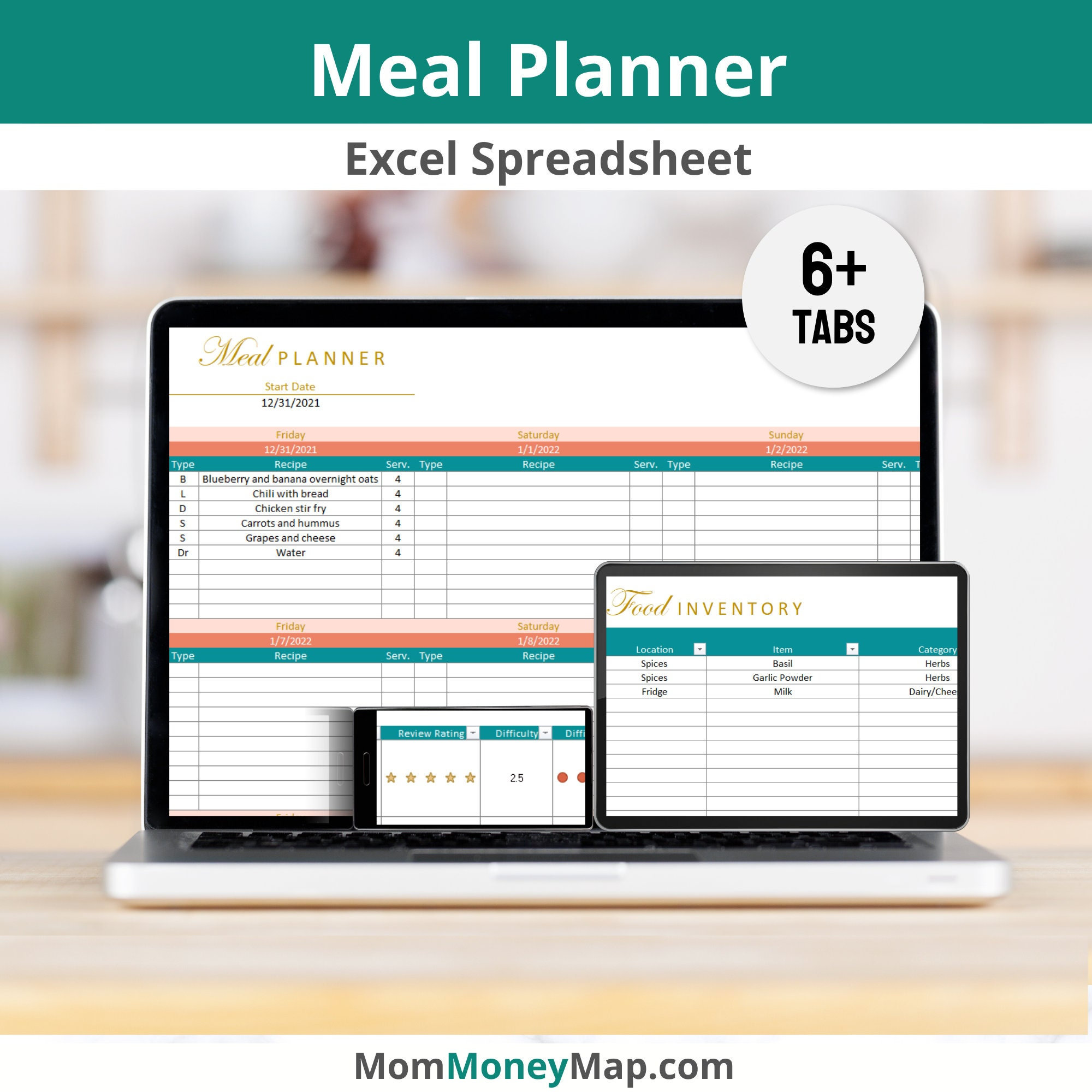 Excel Meal Planner | Plan Your Meals With This Meal Planning ...