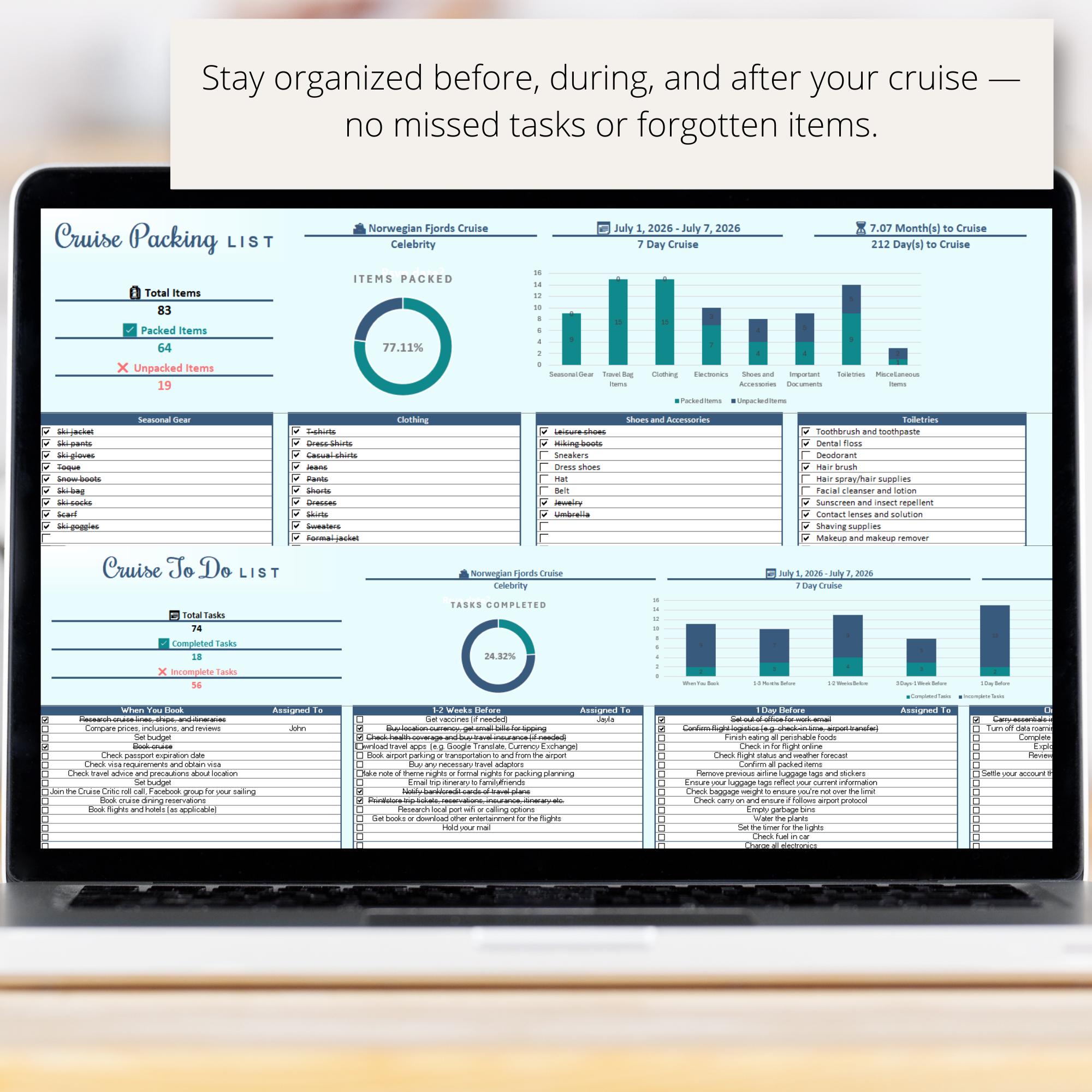 Cruise Planner Excel Spreadsheet | Cruise Travel Planning | Cruise ...