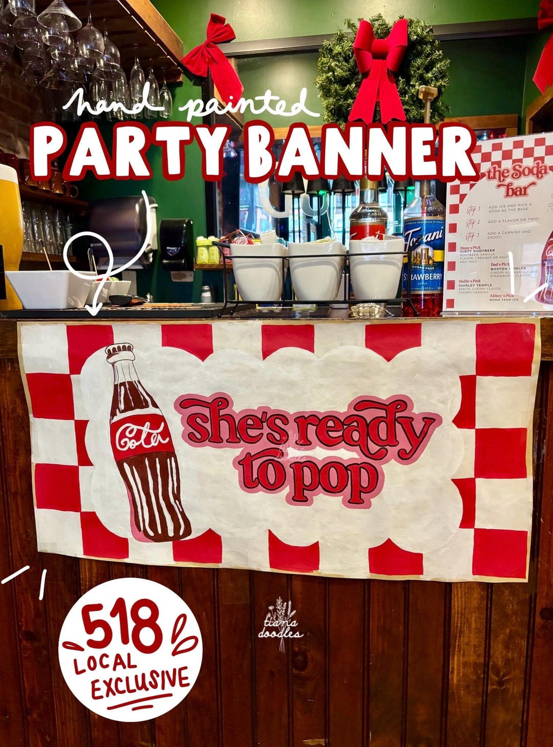 Hand Painted Party Banner - Custom Celebration Decor (518 Local Pickup ...