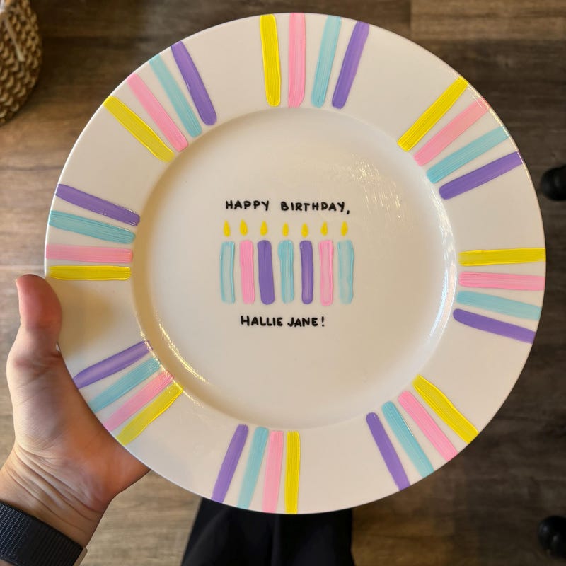 Birthday Plate - Etsy