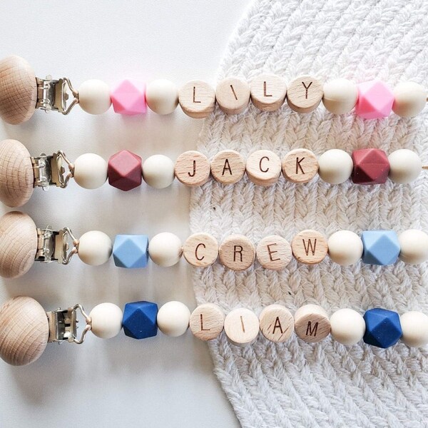 Wood Pacifier Clip - Etsy