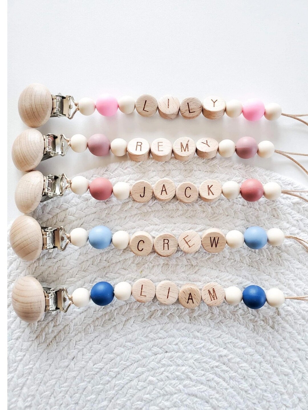 Pacifier Clip | Sensory Clip | Silicone Pacifier Clip | Silicone Beaded ...