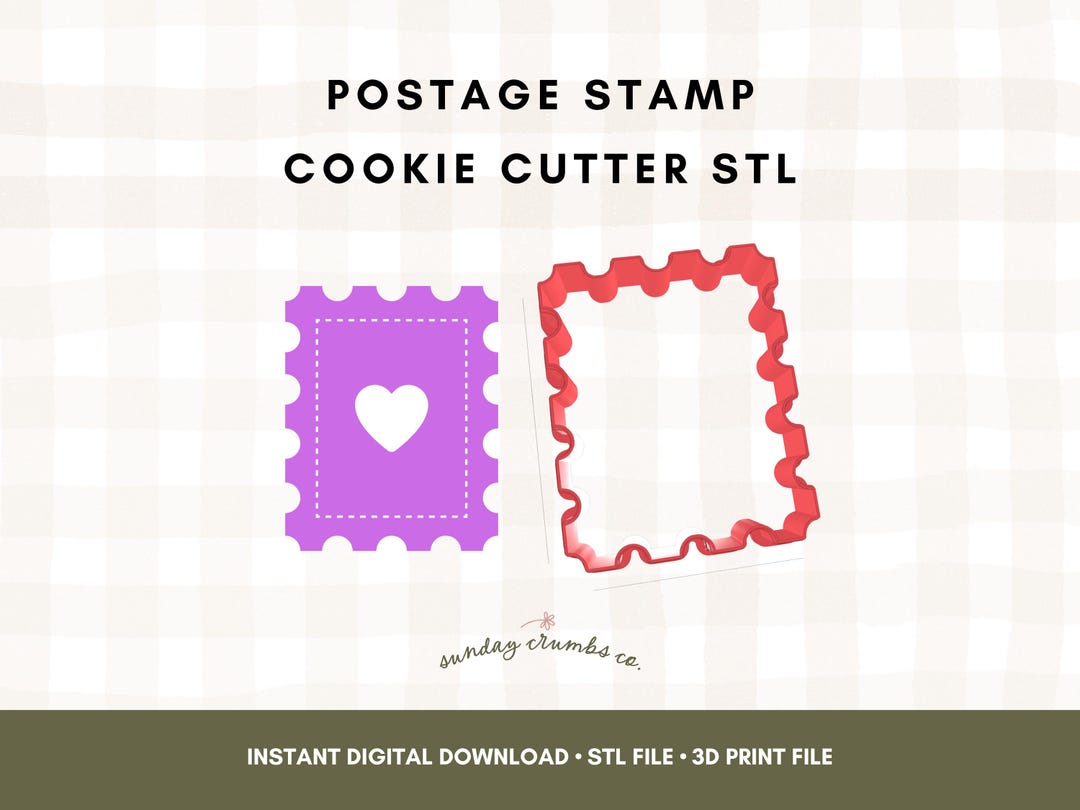Postage Stamp Cookie Cutter STL File (digital Download) - Etsy