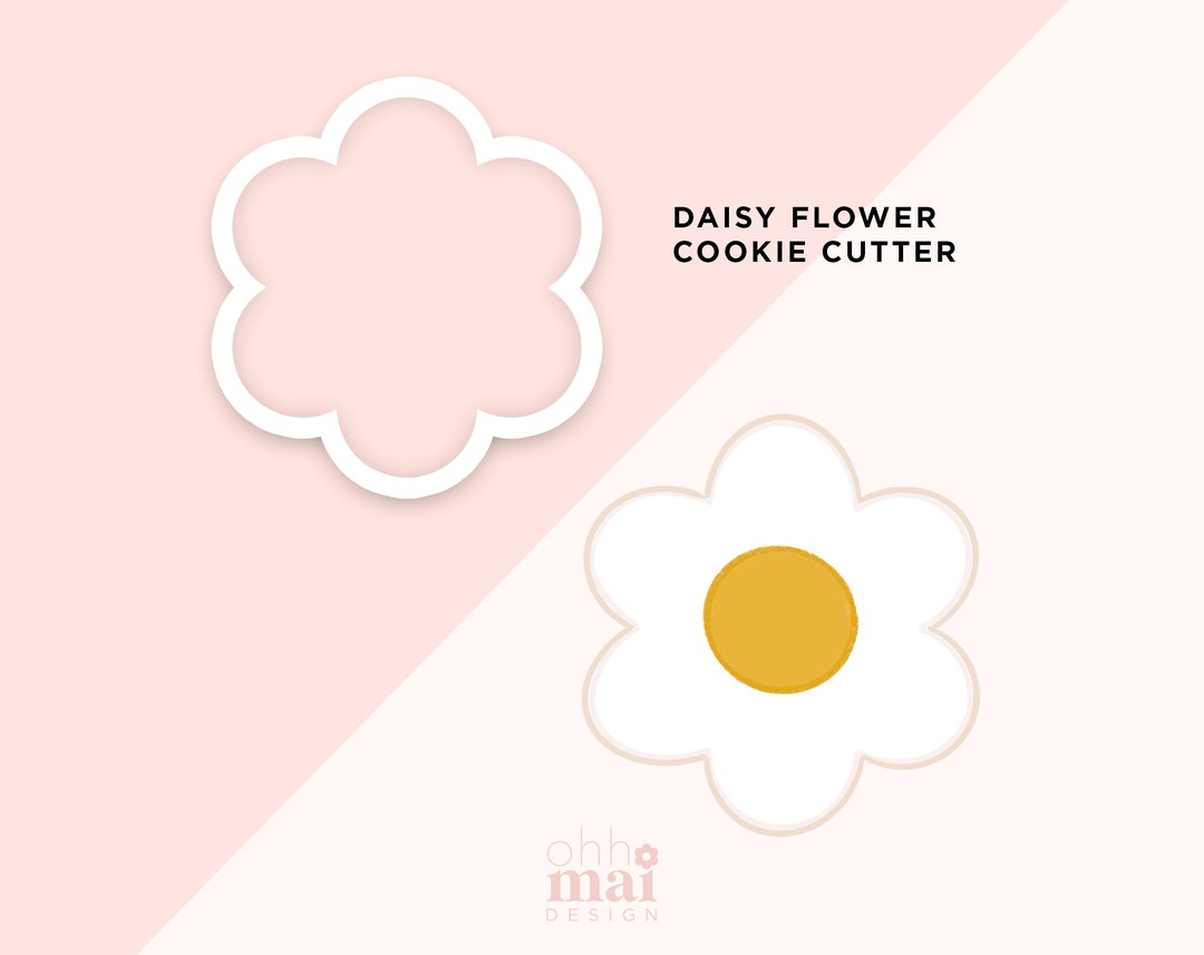 Daisy Flower Cookie Cutter / Simple Flower Cookie Cutter / 3D Printed ...