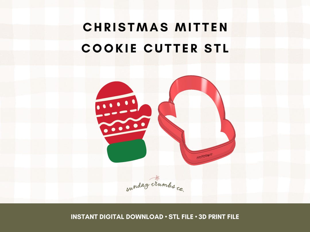 Christmas Mitten Cookie Cutter STL File: 3D Print (digital Download) - Etsy