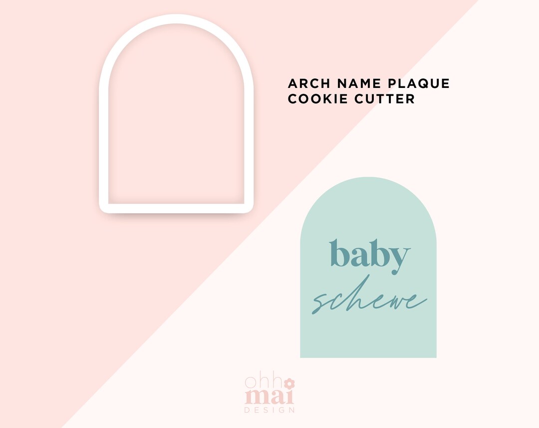 Arch Cookie Cutter / Name Plaque Cookie / Simple Shape Cutter / Cute ...