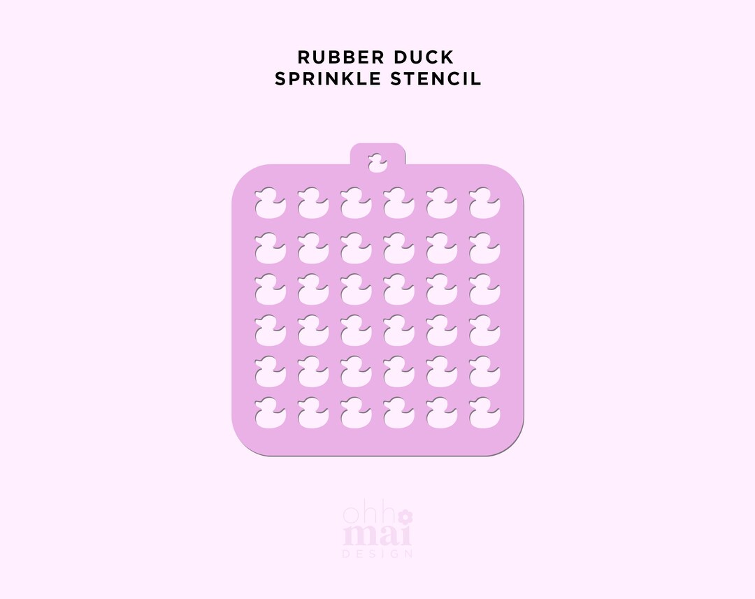 Rubber Duck 3D Printed Sprinkle Stencil / Sprinkle Stencil / Spring ...