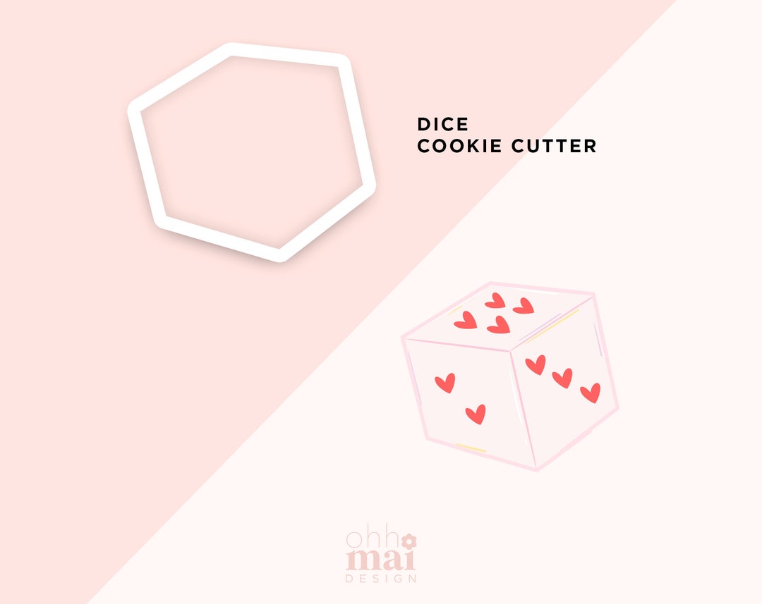 Dice Cookie Cutter / Valentines Day Letter Cookie Cutter / Cute Cookie ...