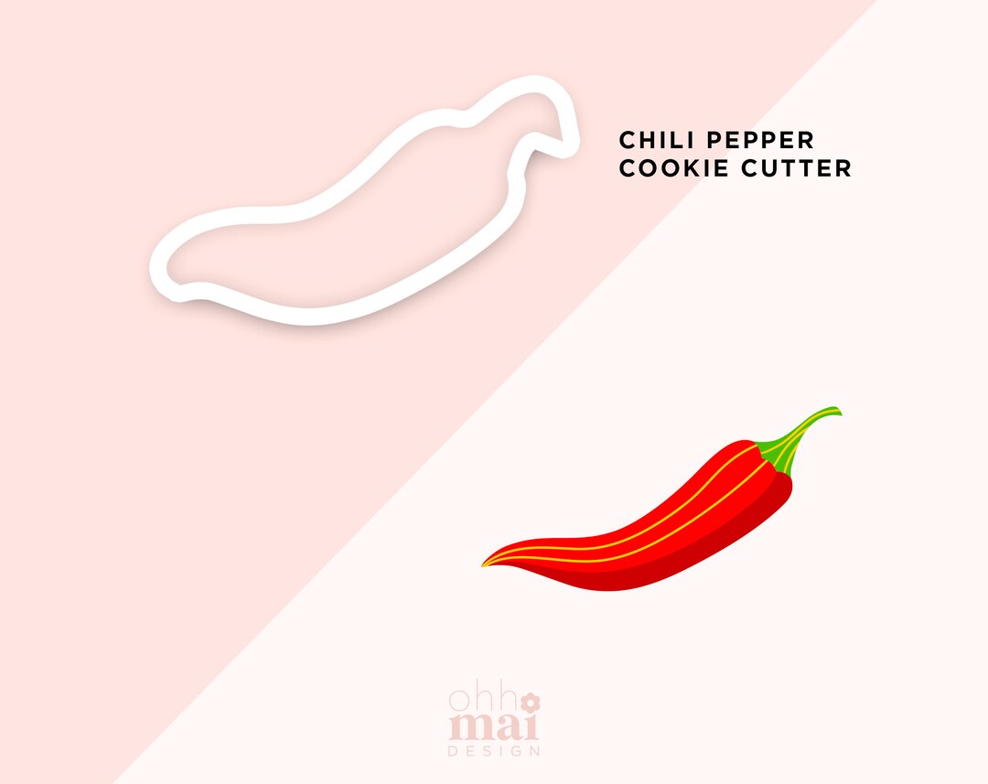 Chili Pepper Cookie Cutter / Cinco De Mayo Cookie Cutter / Cute Cookie ...
