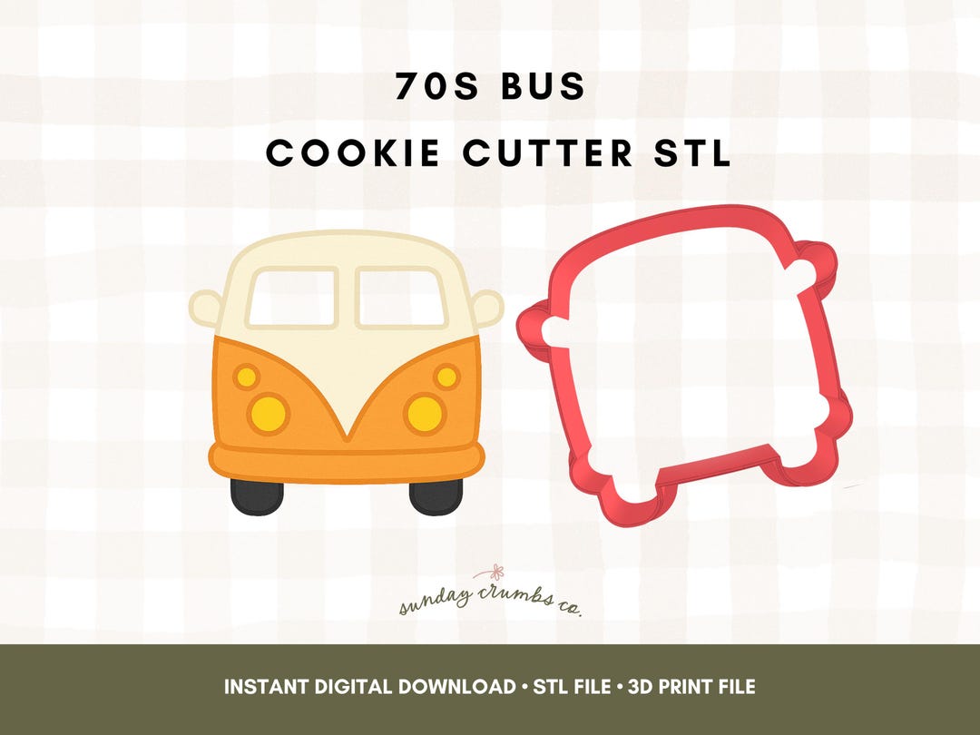 70s Bus Cookie Cutter STL File: 3D Print (digital Download) - Etsy