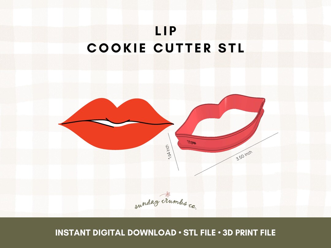 Lips Cookie Cutter STL File: 3D Print Design (digital Download) - Etsy