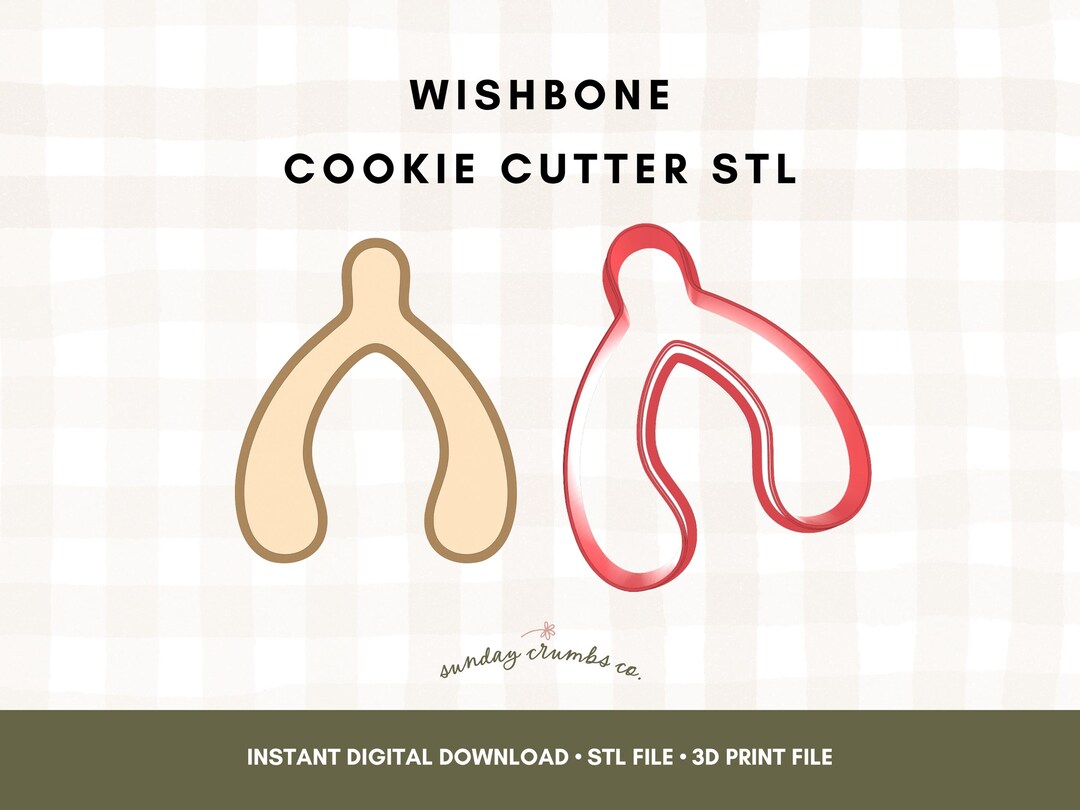 Wishbone Cookie Cutter STL File: 3D Print Digital Download - Etsy