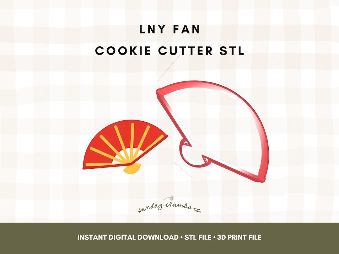 LNY Fan Cookie Cutter STL File: 3D Print Design (digital Download ...