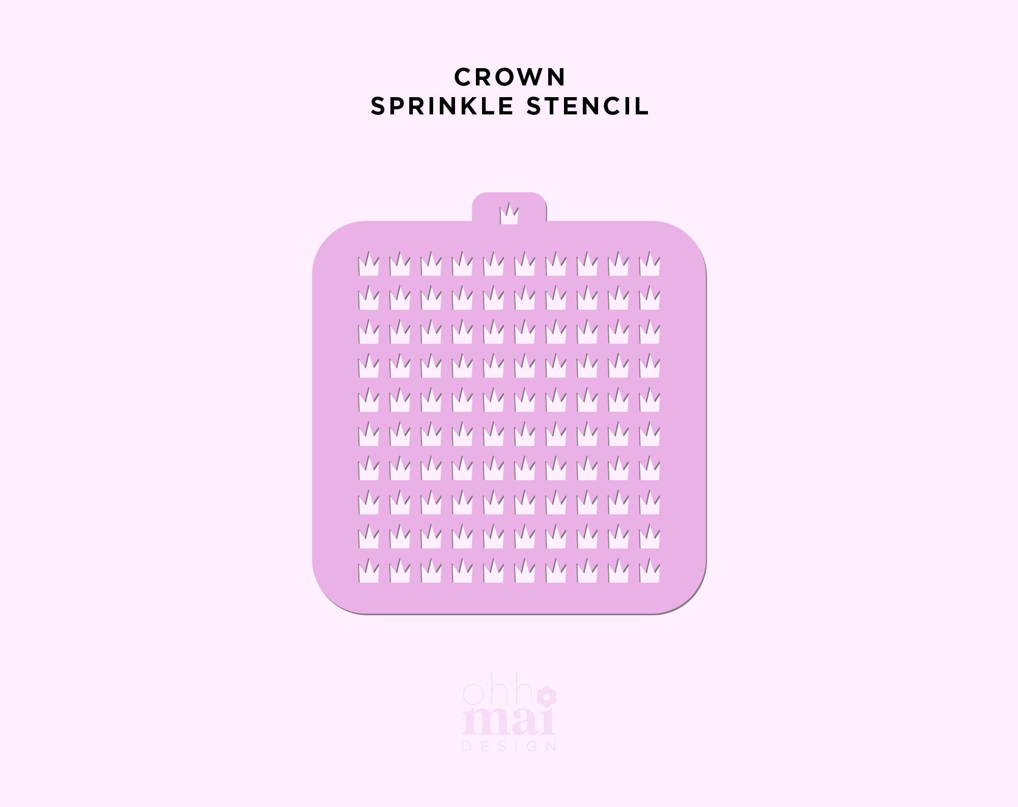 Princess or Prince Crown 3D Printed Sprinkle Stencil / Sprinkle Stencil ...