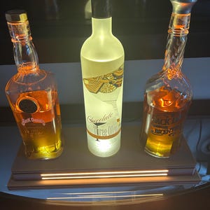 Bar Light: Lights up Bottle With LED When Bottle is Placed. Front Faux ...