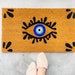 Evil Eye Doormat Boho Home Goodluck Doormat Custom Doormat - Etsy