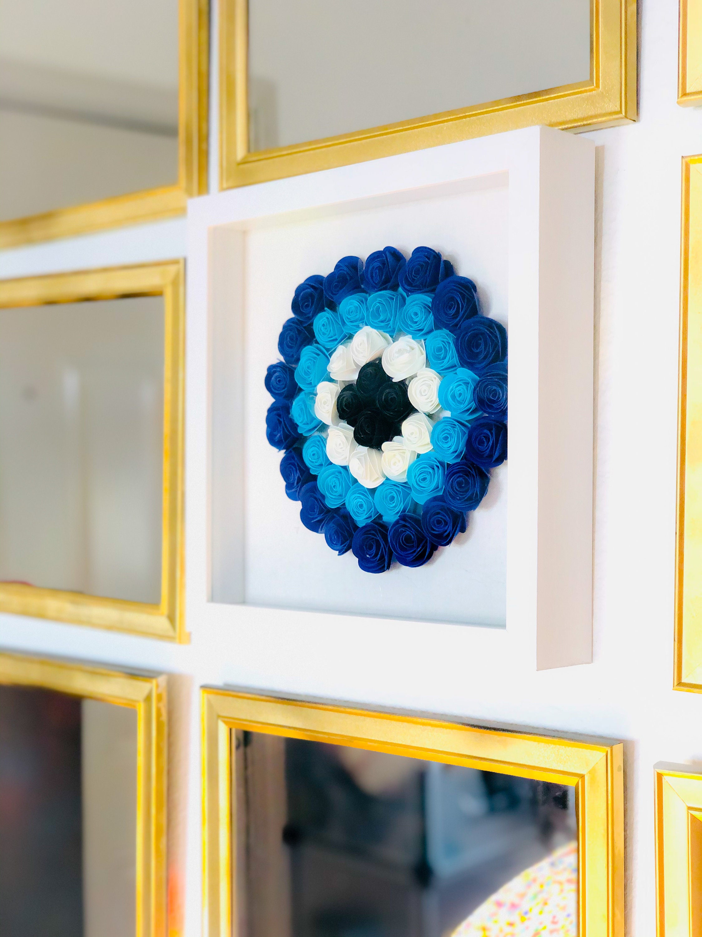 Evil Eye Design Shadow Box Personalized Your Text Framed | Etsy