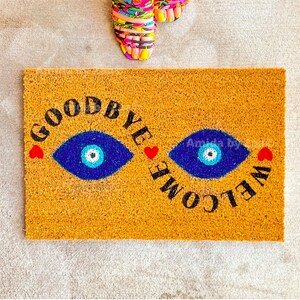 Evil Eye Design Doormat Funny Doormat Welcome Doormat Evil Eye Door Mat ...
